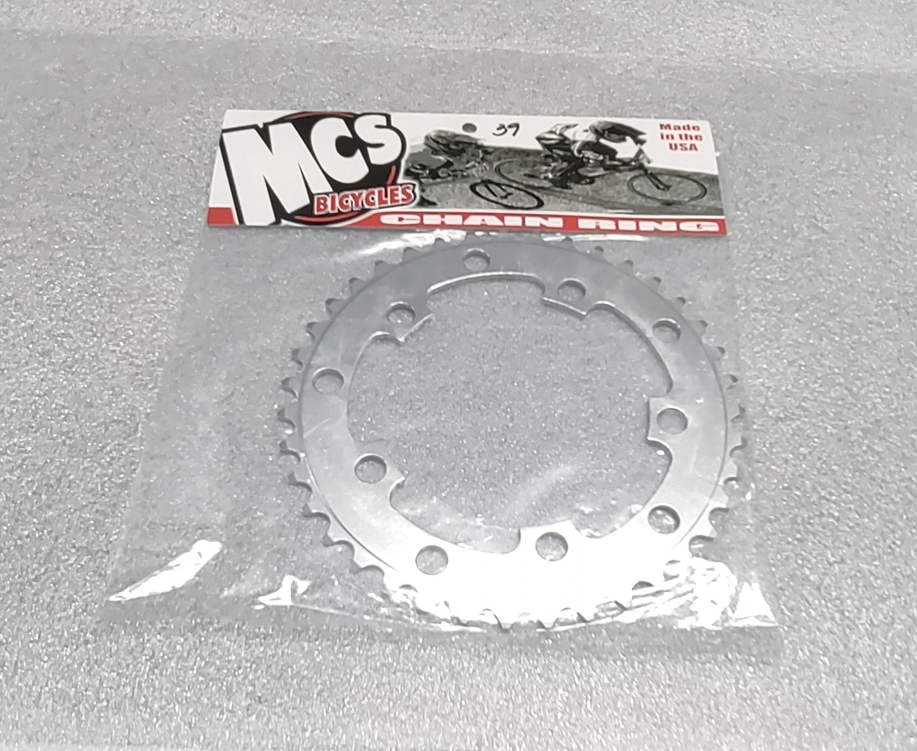 Mcs 5 hole aluminum chain ring 39 tooth silver – Frank's Bicycles